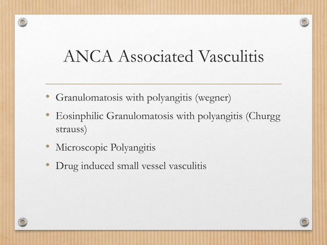 Anca associated vasculitis new | PPTX