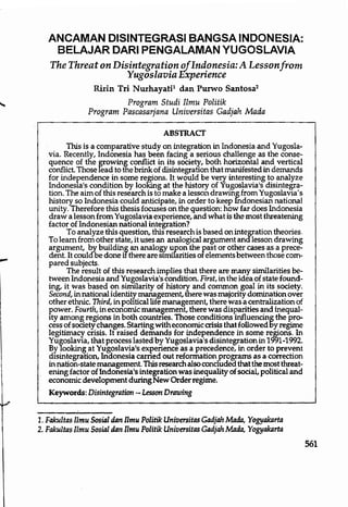 Ancaman disintegrasi bangsa | PDF