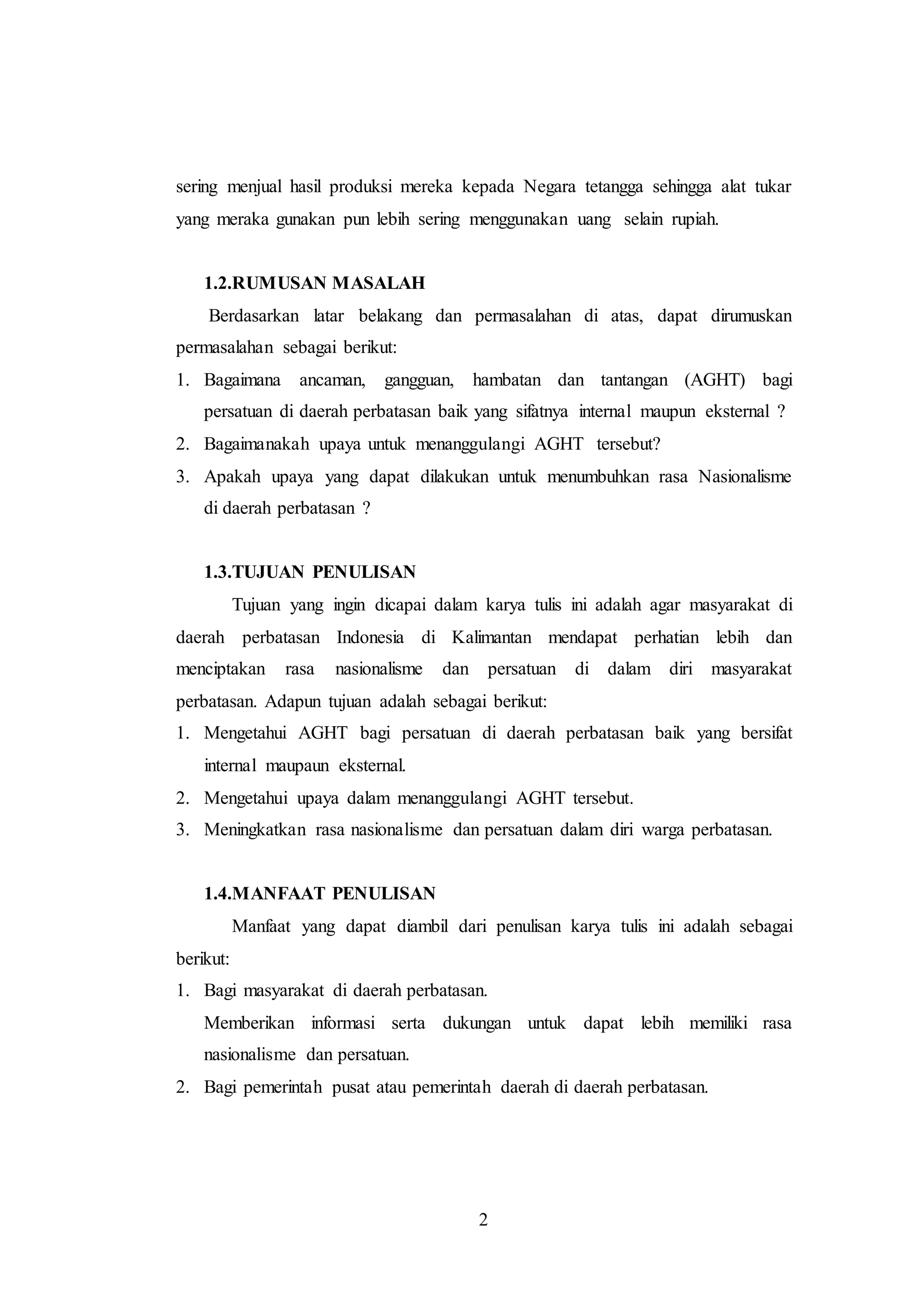 Ancaman, gangguan, hambatan dan tantangan (aght) bagi persatuan di ...