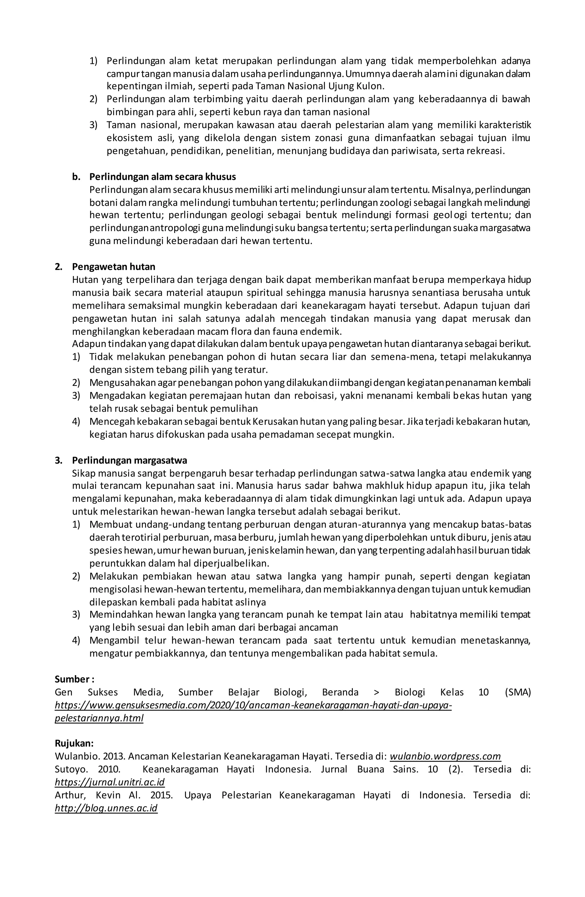 ANCAMAN KELESTARIAN KEANEKARAGAMAN HAYATI.docx