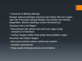 Ancaman Terhadap Integrasi Nasional Indonesia di Berbagai Bidang.pptx
