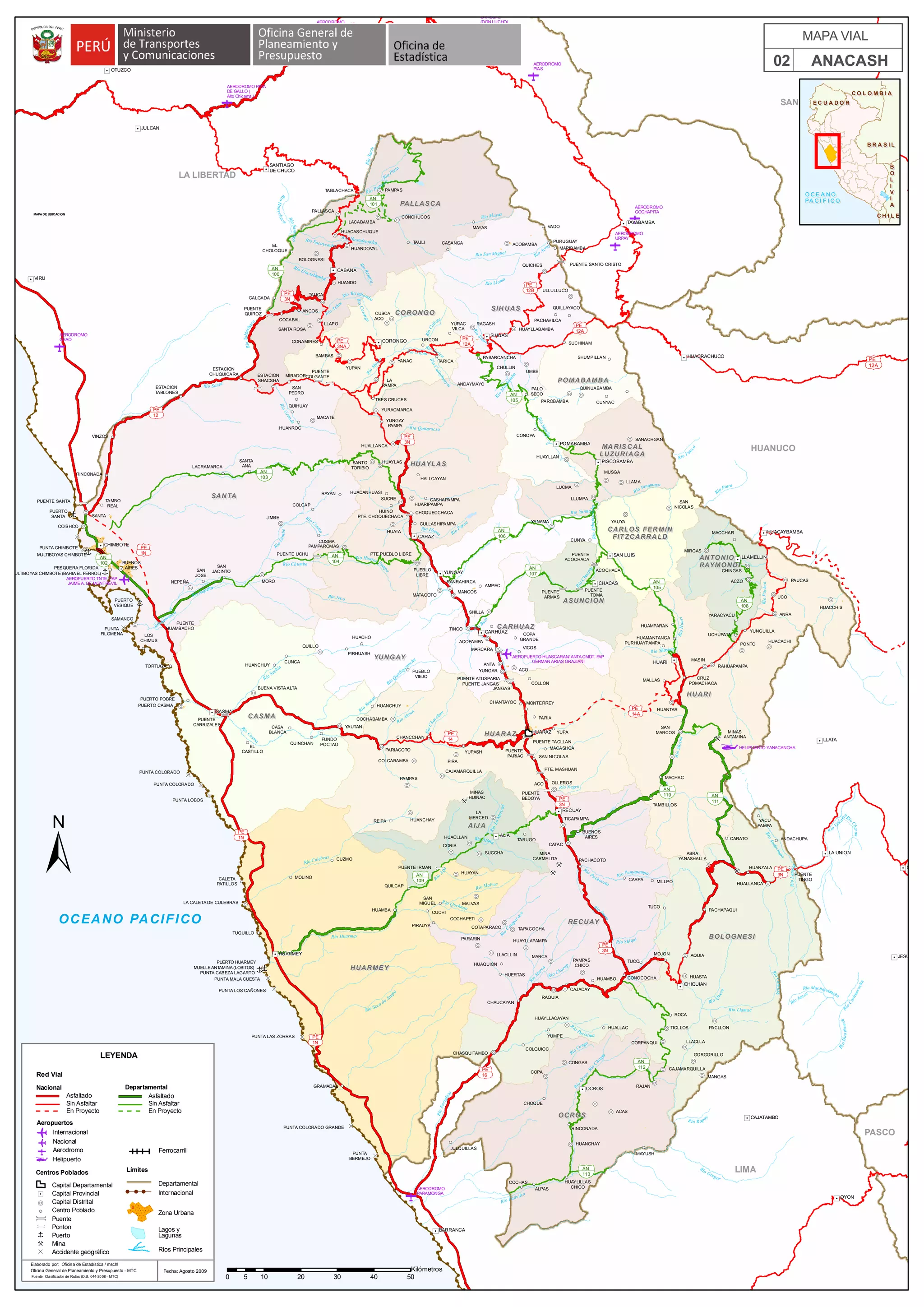 Mapa Vial de Ancash | PDF