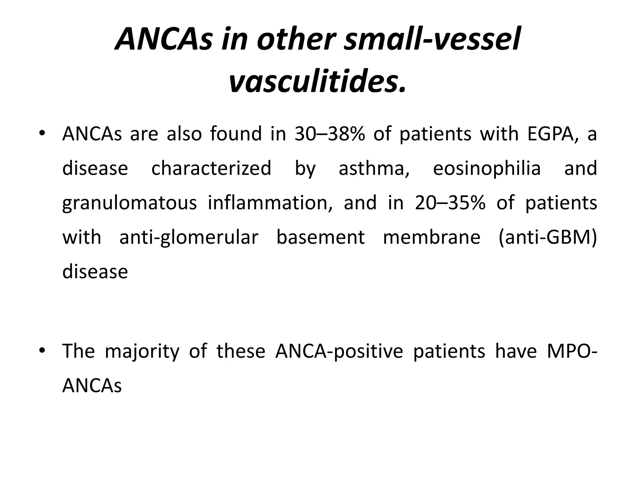 Anca testing in small vessel vasculitis | PPTX