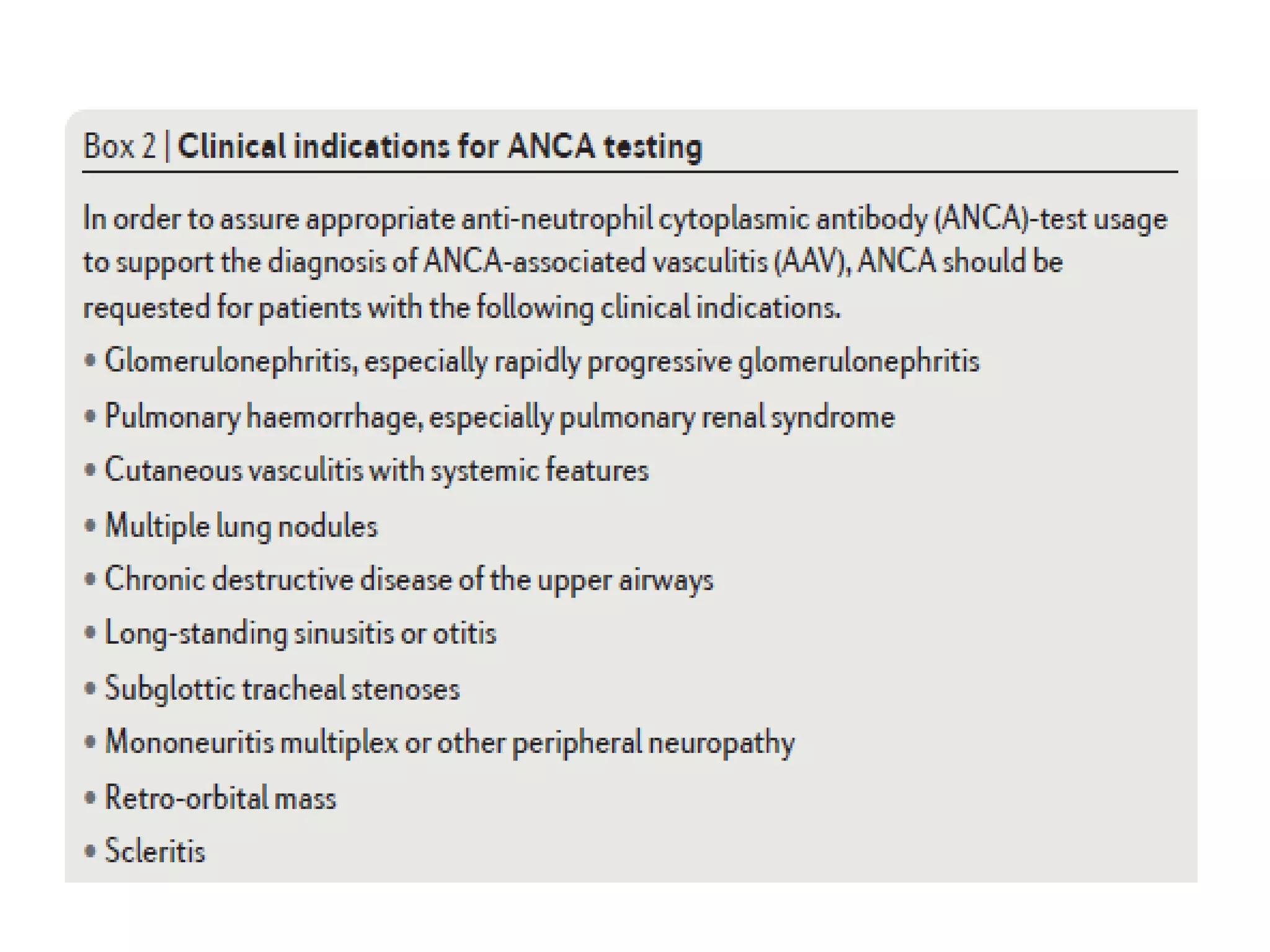 Anca testing in small vessel vasculitis | PPTX