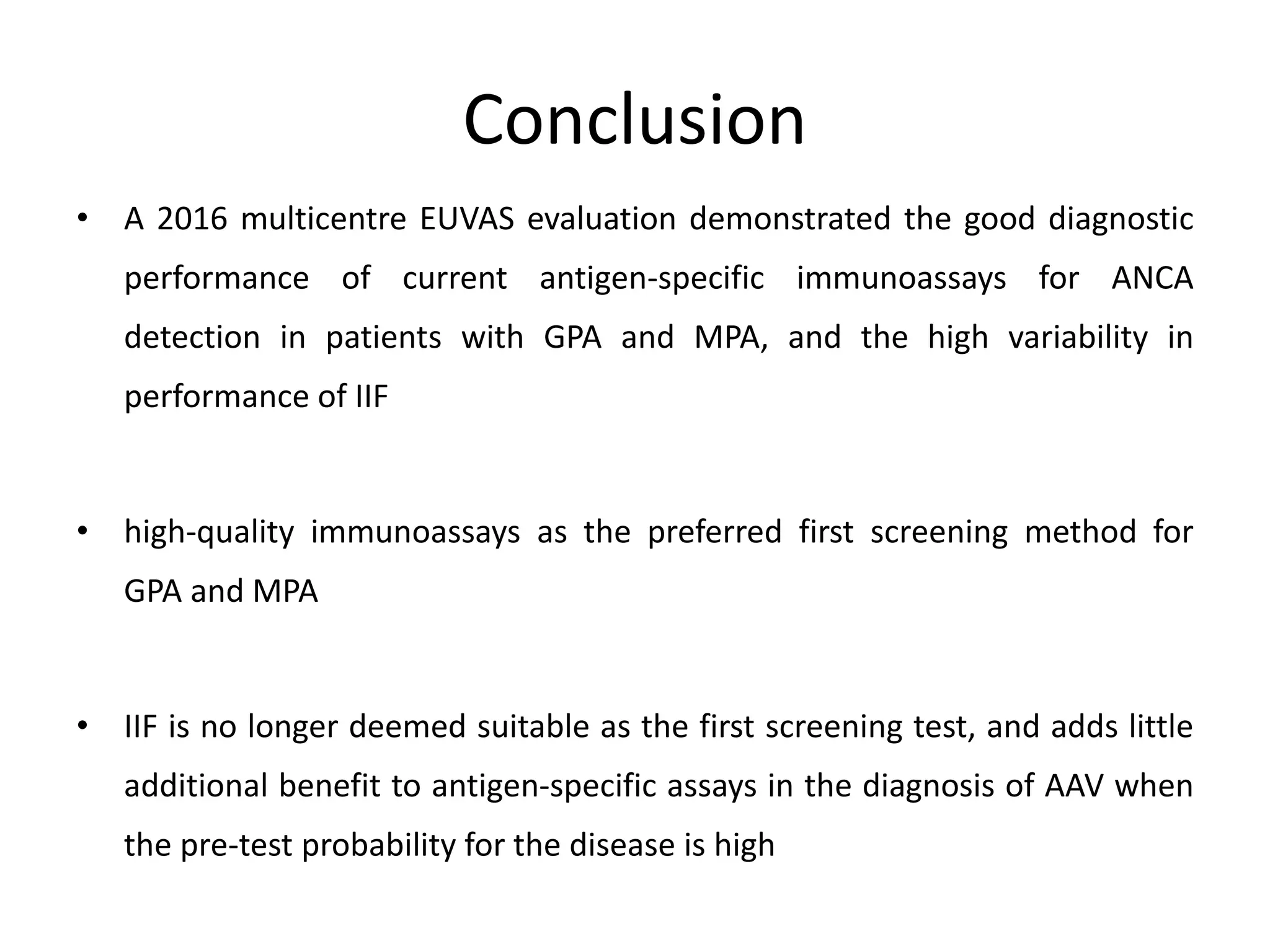 Anca testing in small vessel vasculitis | PPTX