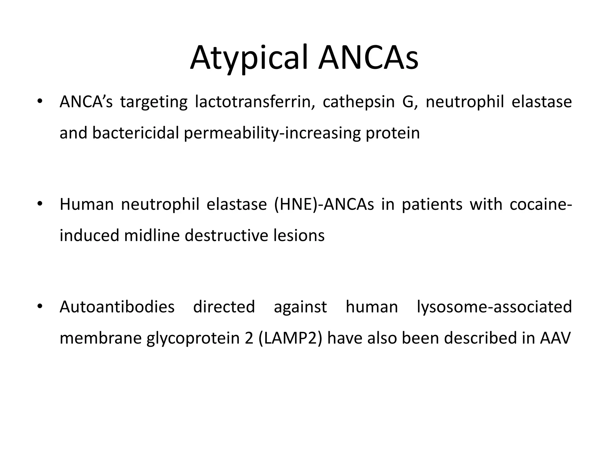 Anca testing in small vessel vasculitis | PPT