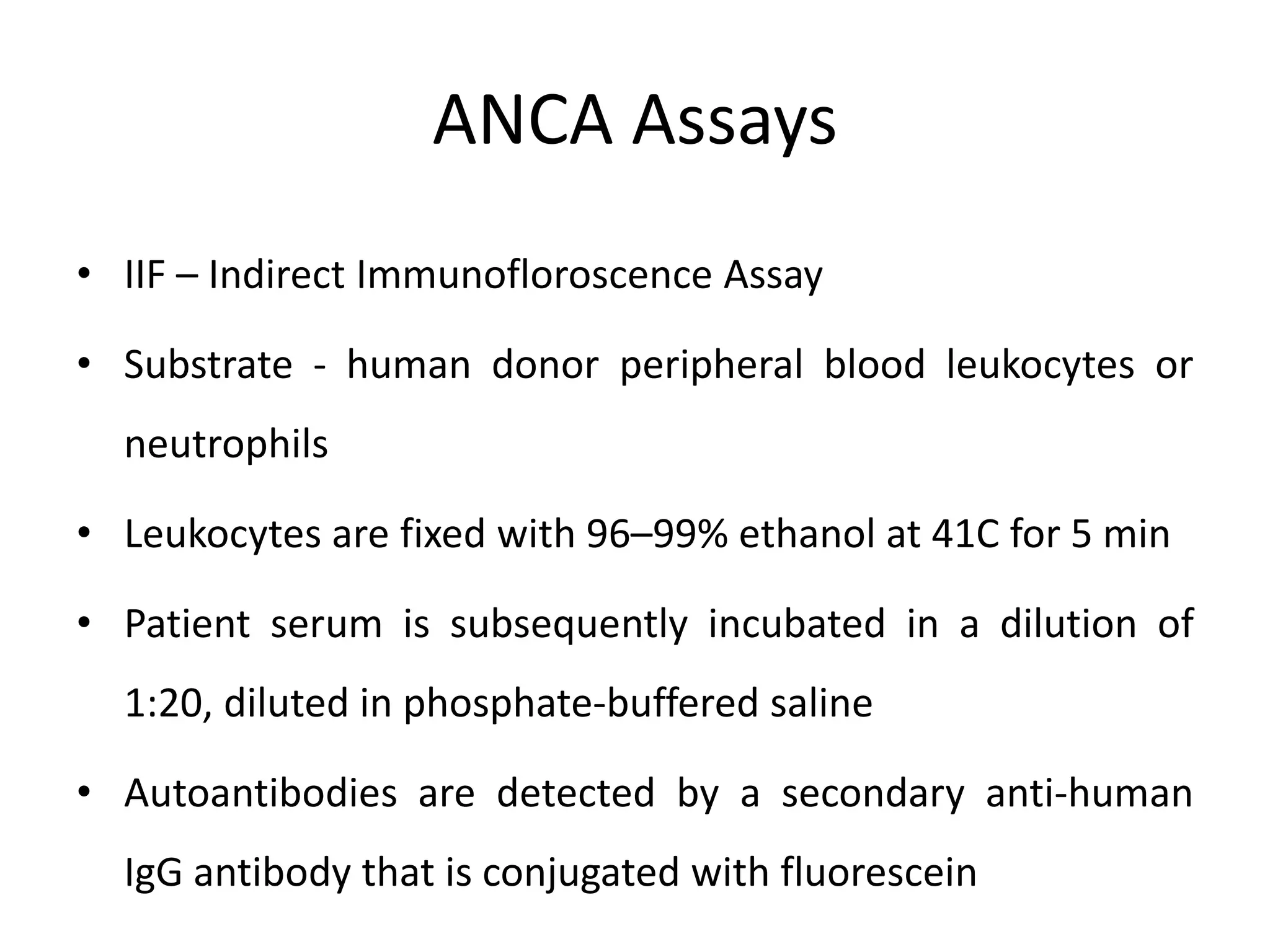 Anca testing in small vessel vasculitis | PPTX