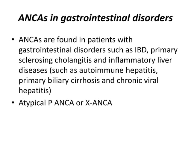 Anca testing in small vessel vasculitis | PPT