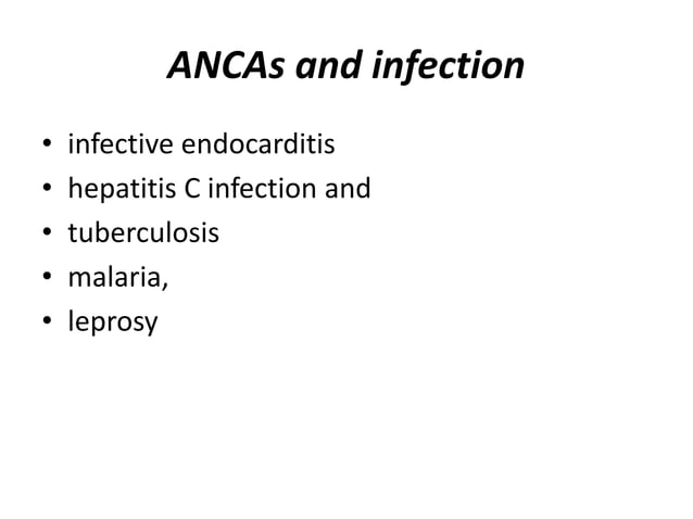 Anca testing in small vessel vasculitis | PPT