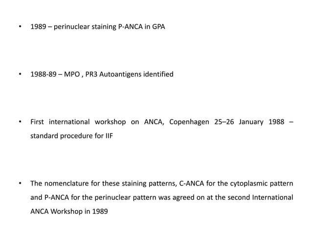Anca testing in small vessel vasculitis | PPT