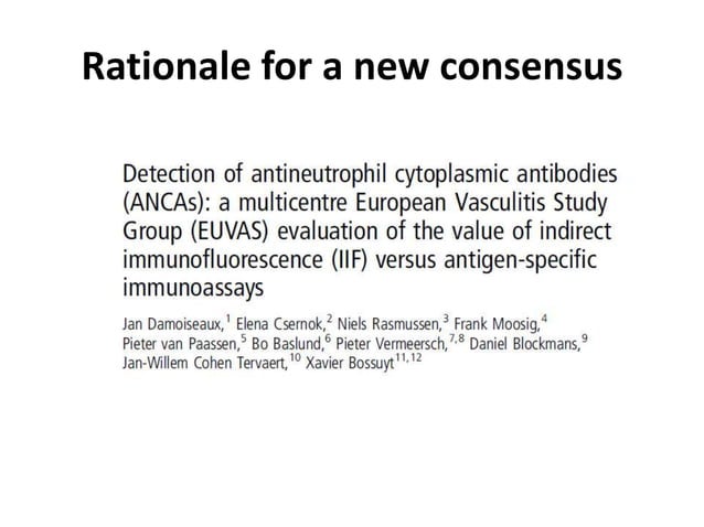 Anca testing in small vessel vasculitis | PPT