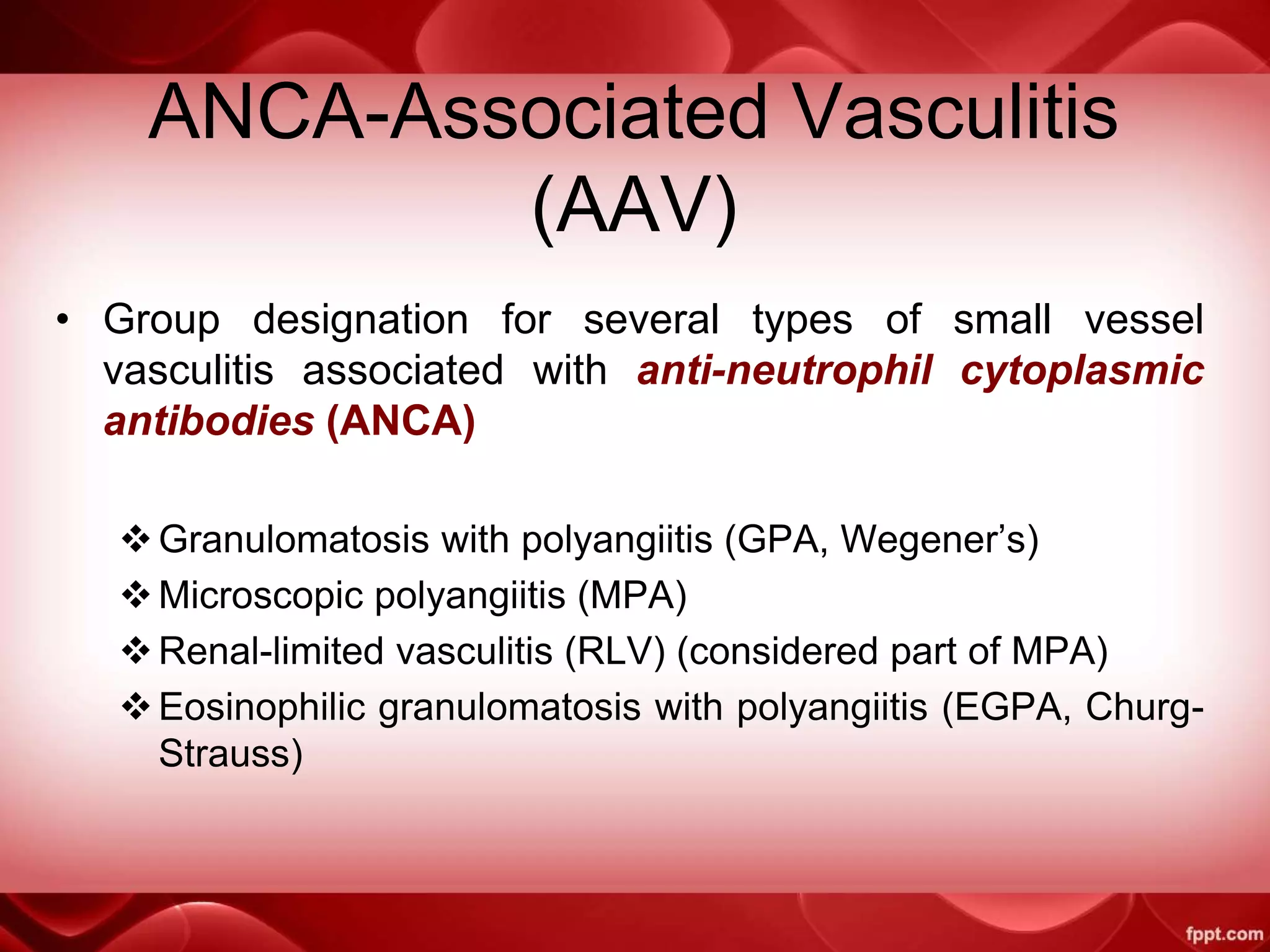 ANCA vasculitis | PPT