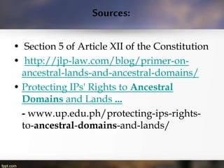 Ancestral Claims and Domains | PPTX