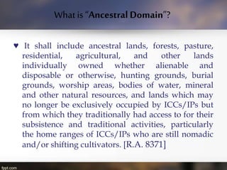 Ancestral Claims and Domains | PPTX