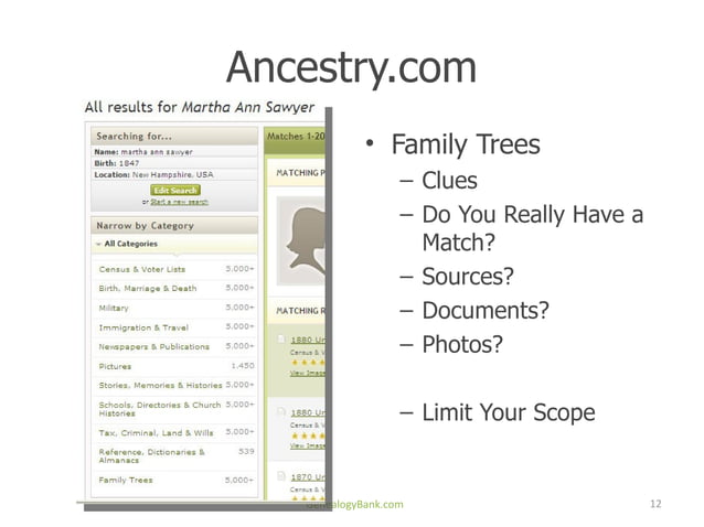 Using Ancestry.com - Genealogy Boot Camp Part 3 | PPT