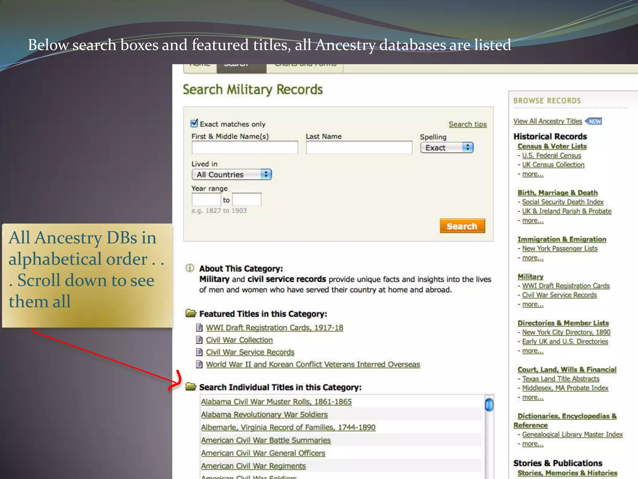 Ancestry content overview | PPTX