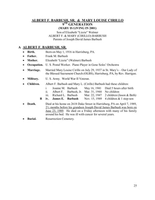 Walmer Genealogy - The Line To Barbush | PDF