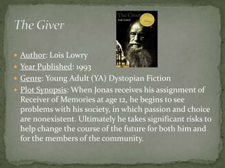 Ancestry of The Giver | PPTX