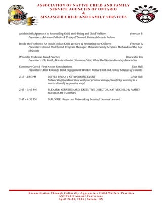 ANCFSAO 2016 Conference - FINAL PROGRAM | PDF