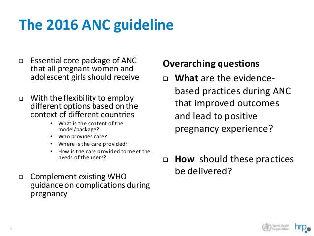 Anc guideline presentation