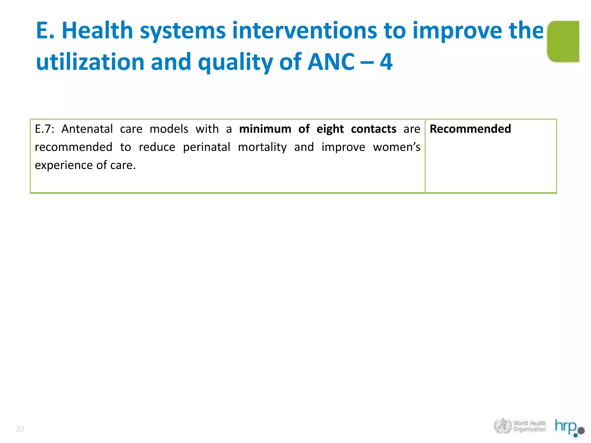 WHO Anc guideline presentation | PPTX