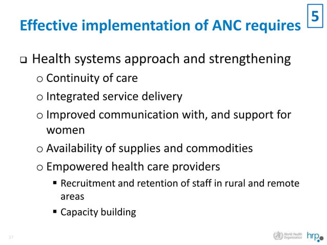 WHO Anc guideline presentation | PPTX | Pregnancy | Reproductive Health