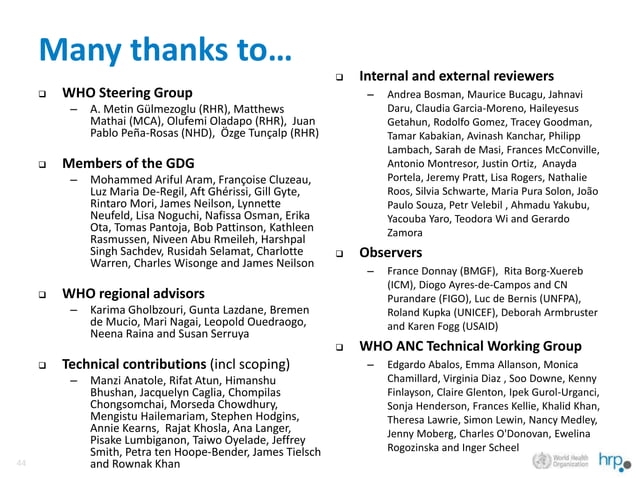 WHO Anc guideline presentation | PPTX | Pregnancy | Reproductive Health