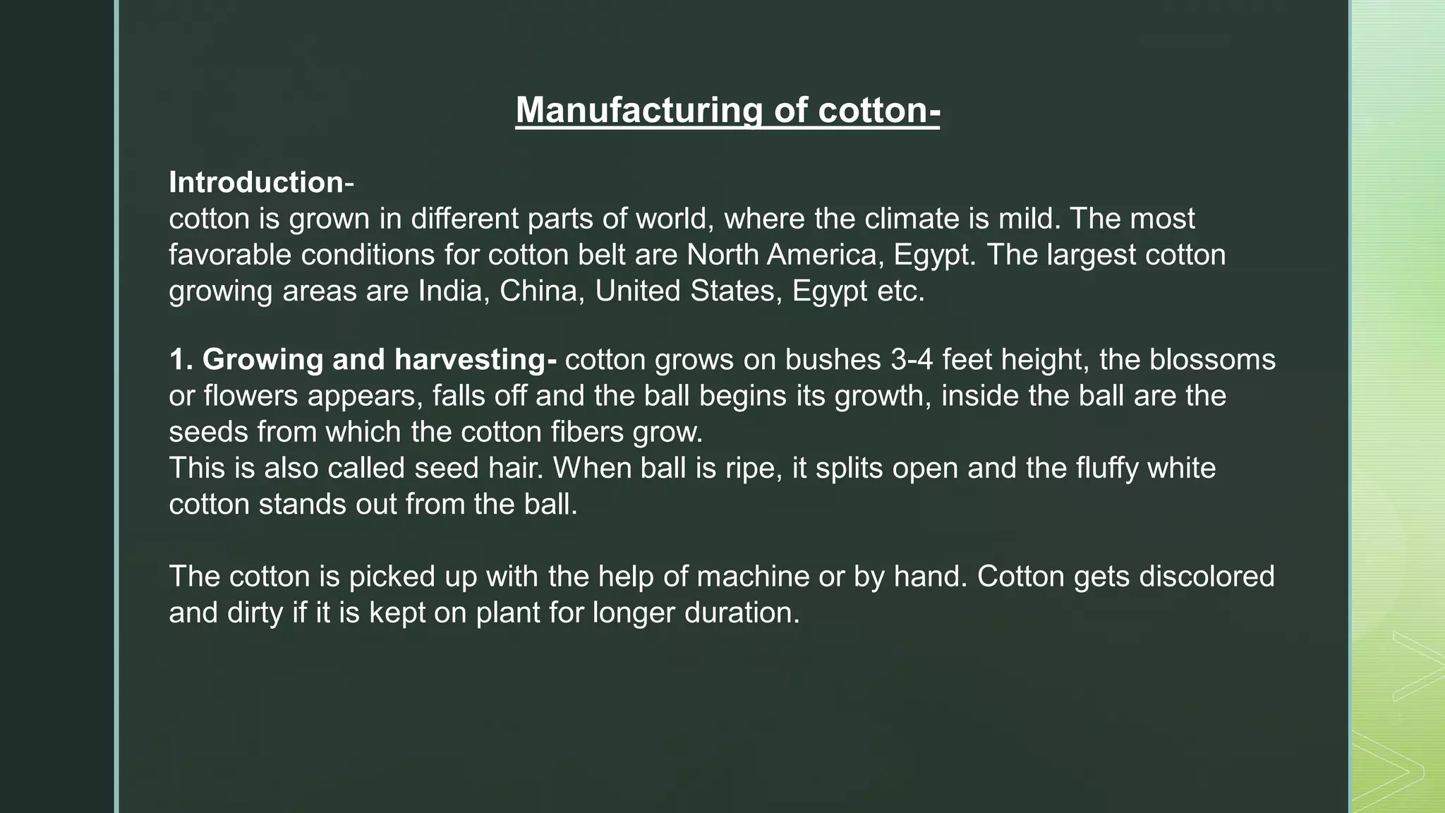 Cotton - Natural Fiber | PDF