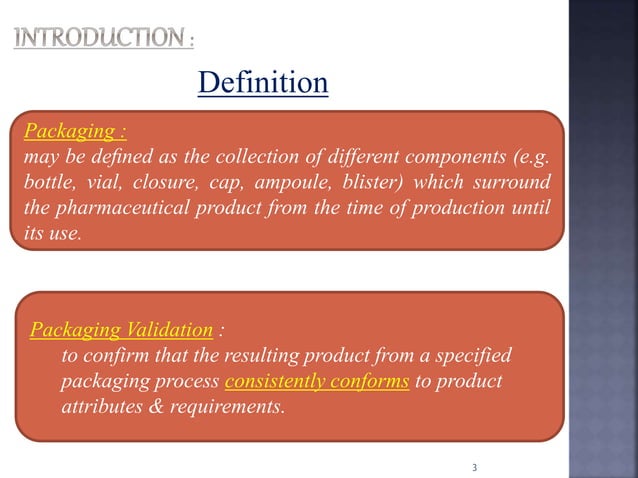 Validation of packaging operations Pharma | PPTX