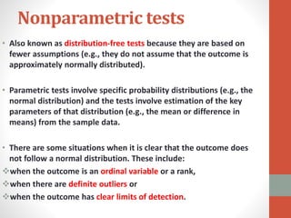 non parametric statistics | PPTX