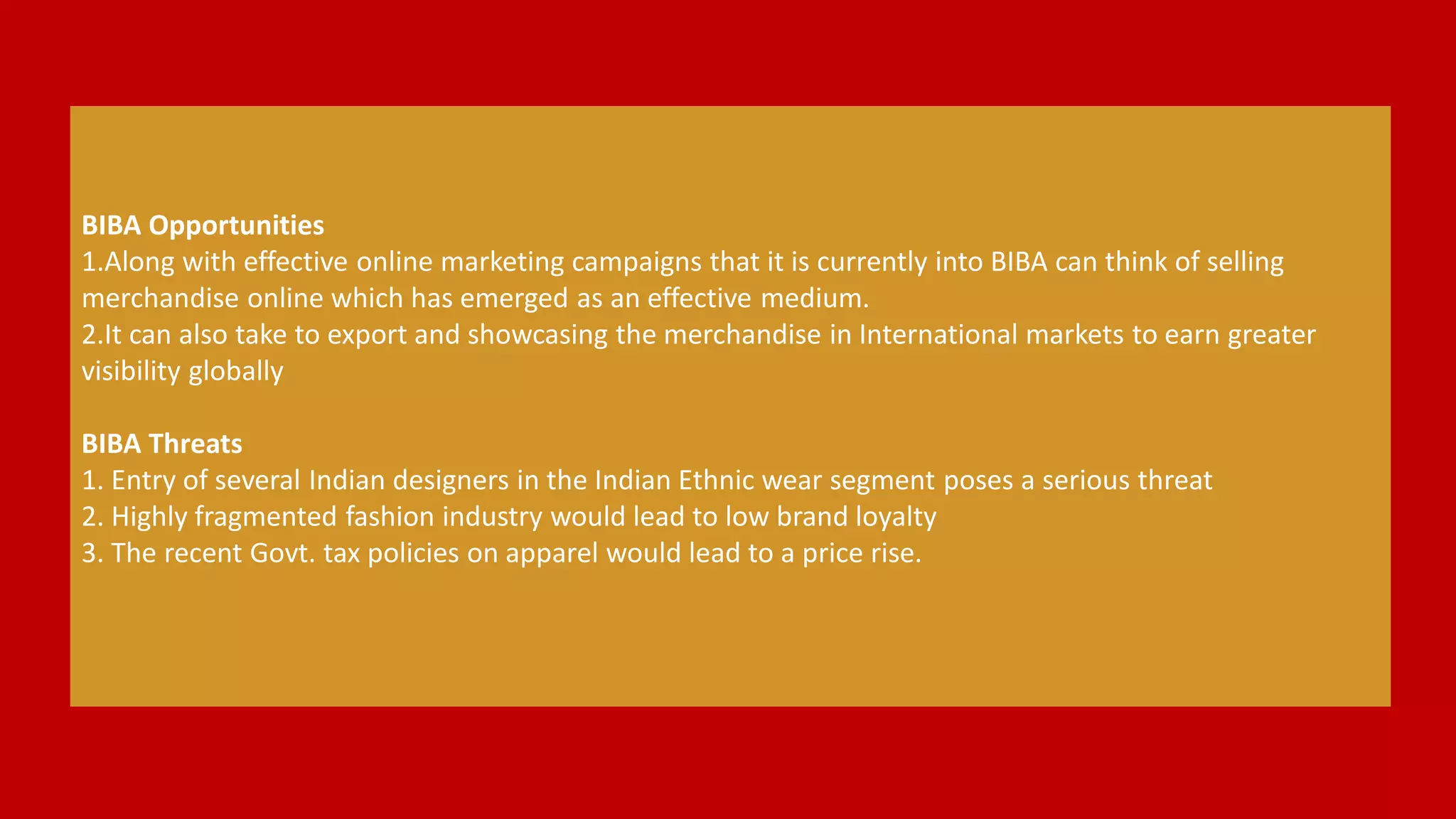 Biba Brand Study | PDF