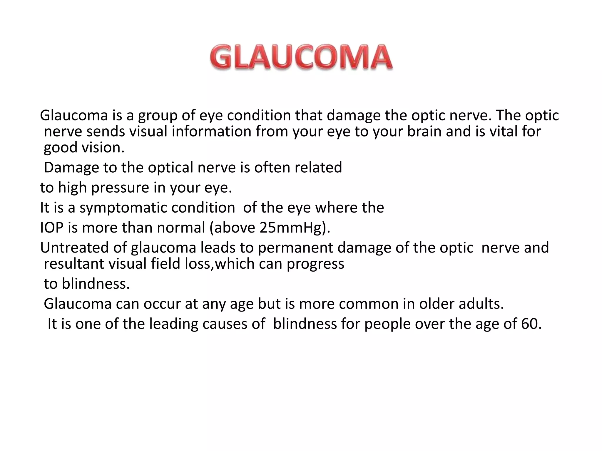 GLAUCOMA | PPTX
