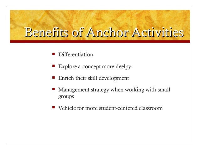 Anchor activities