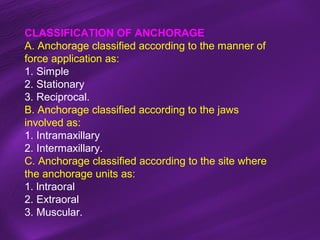 Anchorage in orthodontics | PPT