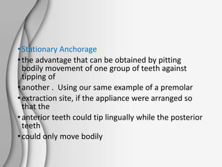 Anchorage and Control Relationship Tooth movement t o Force.pptx