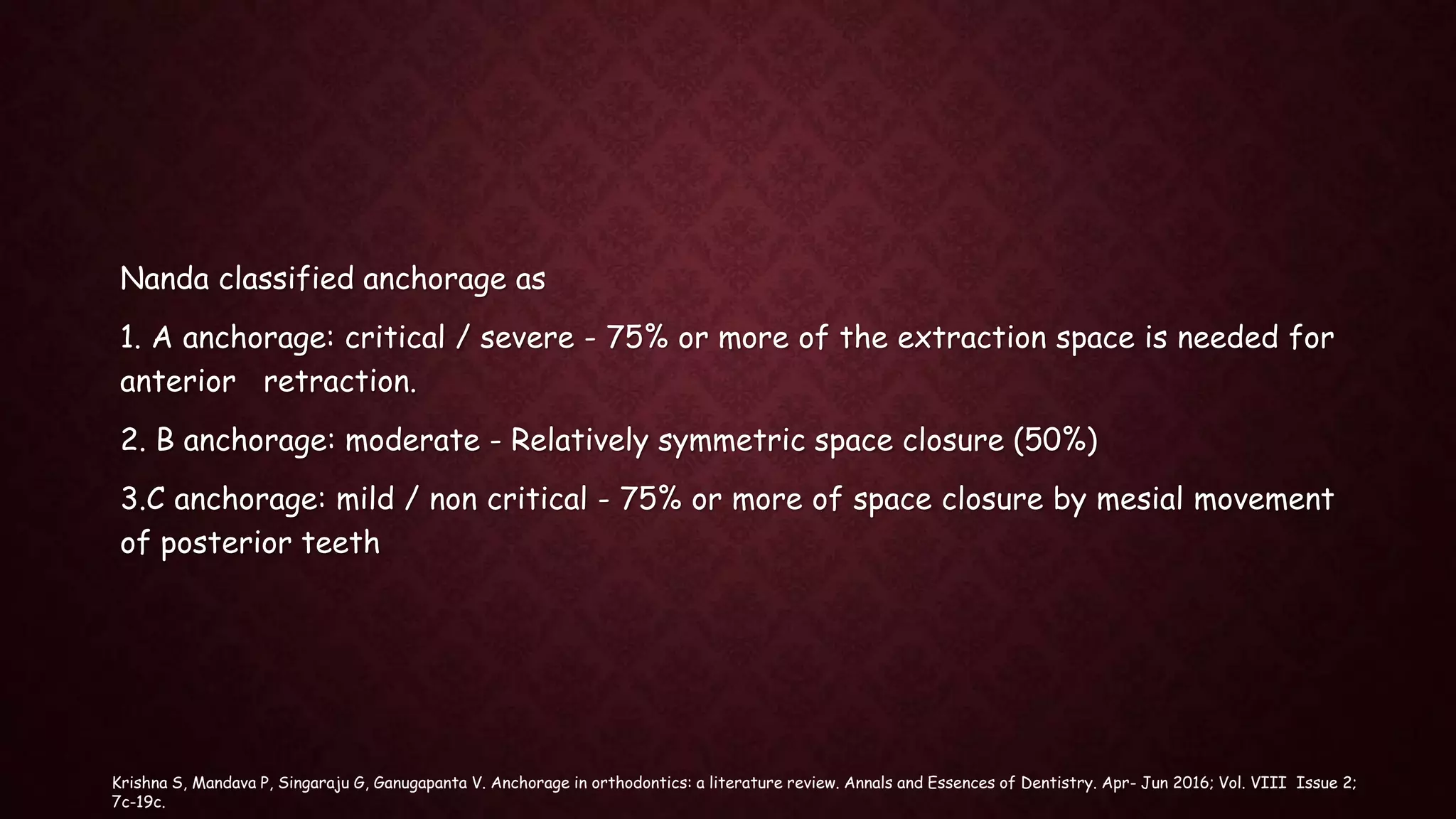 Anchorage and its control | PPTX