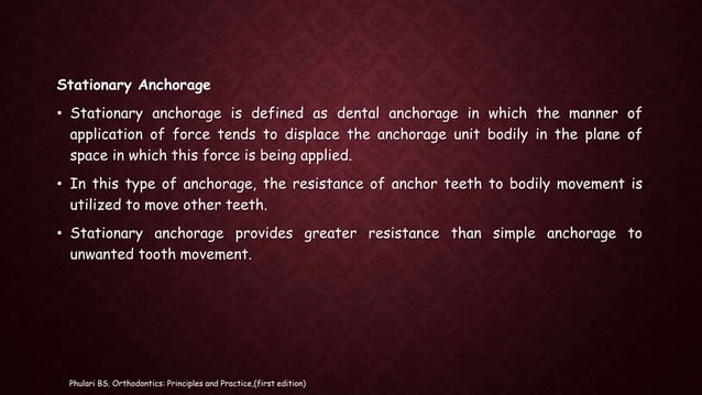 Anchorage and its control | PPTX