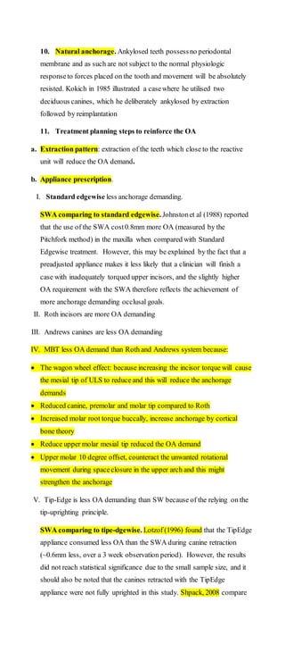 Orthodontic anchorage / for orthodontists by Almuzian | DOCX