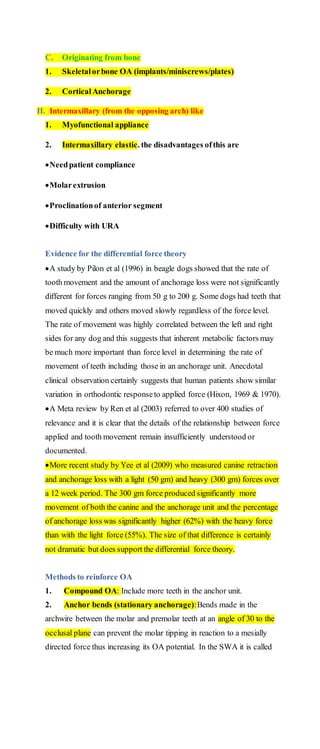 Orthodontic anchorage / for orthodontists by Almuzian | DOCX