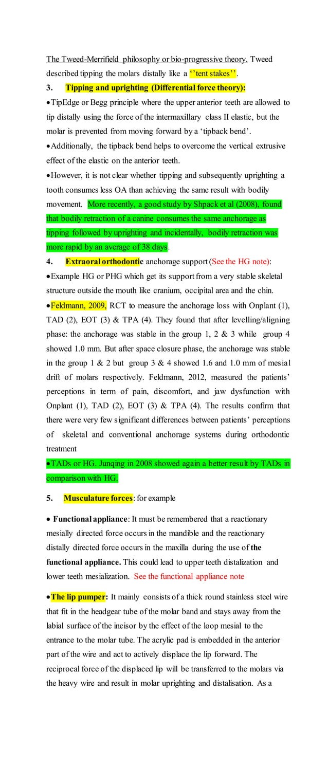 Orthodontic anchorage / for orthodontists by Almuzian | DOCX | Dental ...