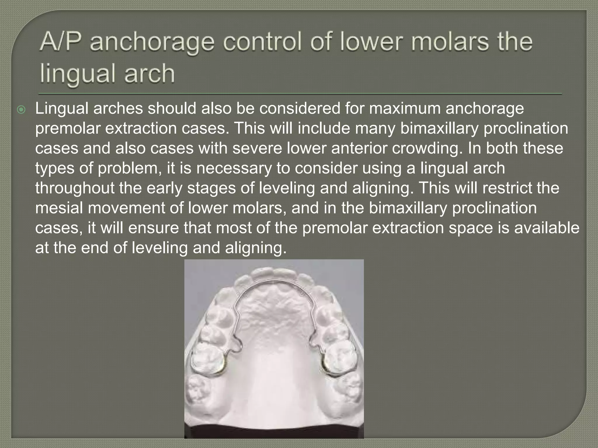 Anchorage control during tooth leveling and aligning | PPTX