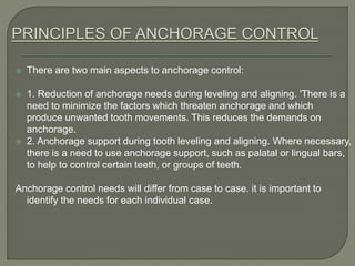 Anchorage control during tooth leveling and aligning | PPTX