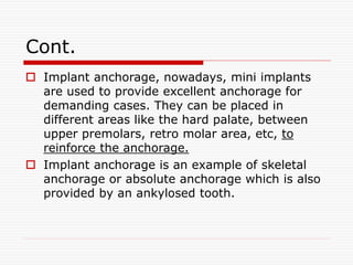 Basics of Orthodontic Anchorage | PPT
