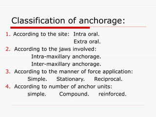 Basics of Orthodontic Anchorage | PPT