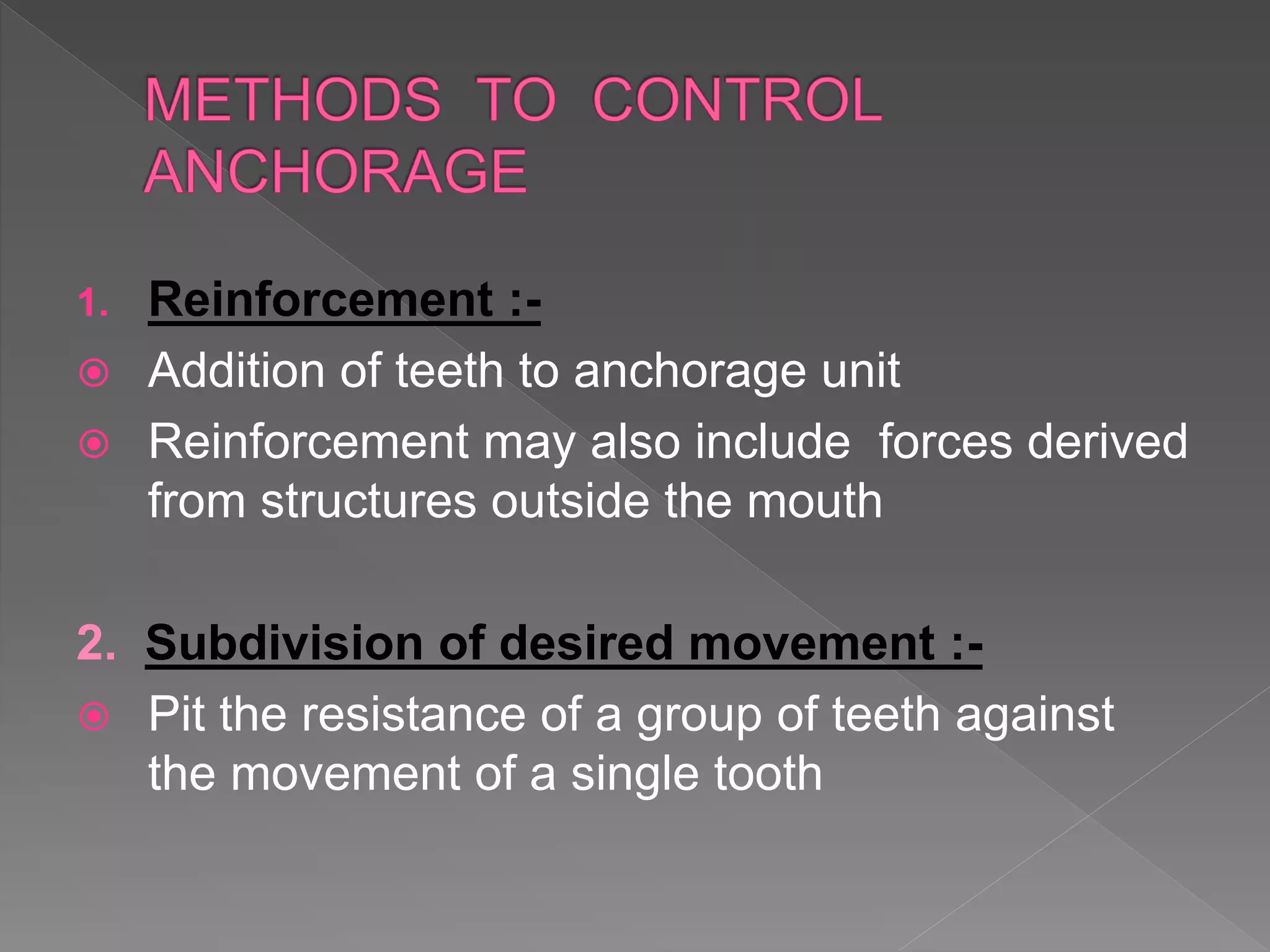 Anchorage in orthodontic treatment | PPTX