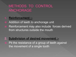 Anchorage in orthodontic treatment | PPTX