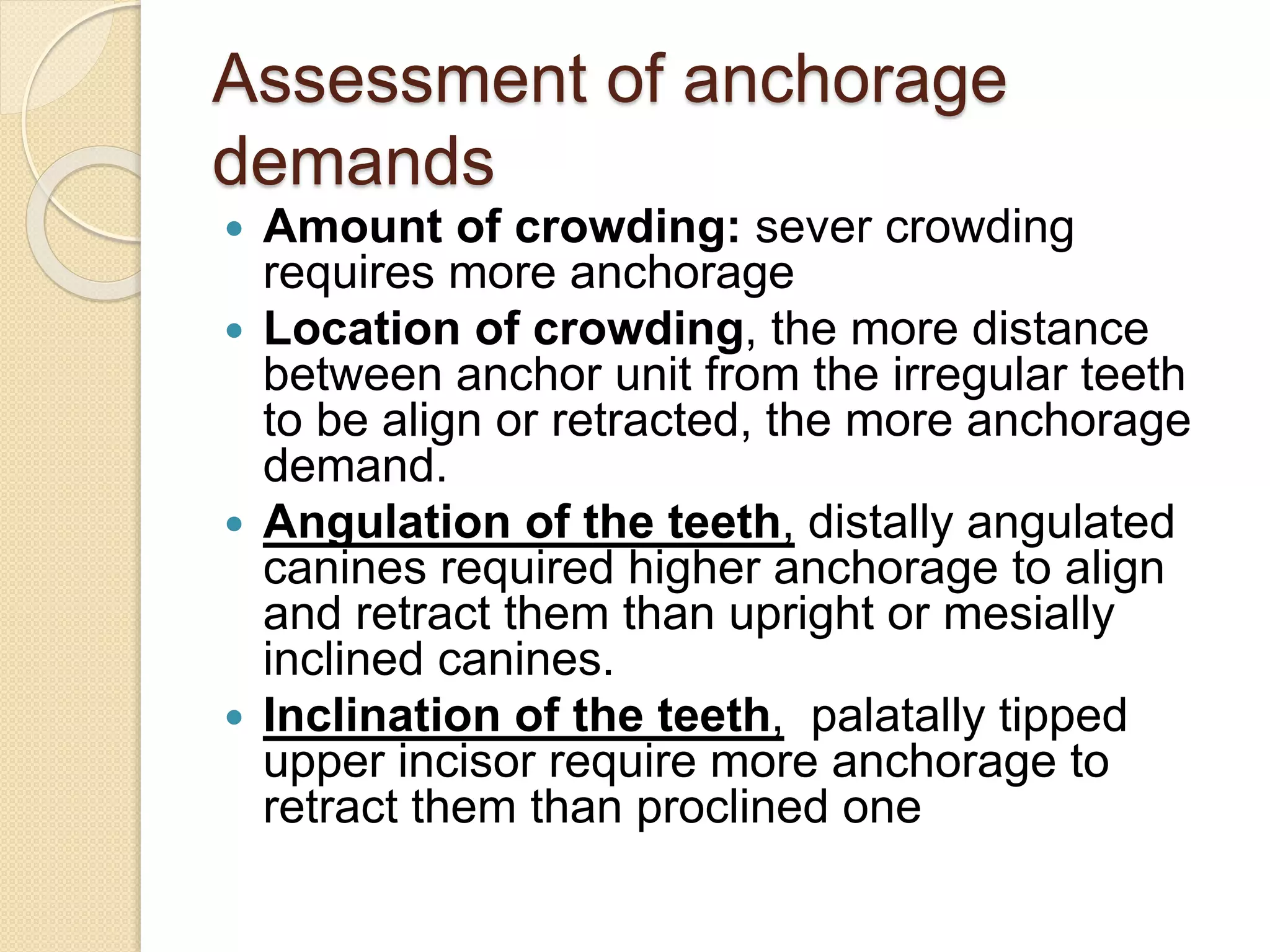Anchorage in orthodontics- Dr Lubna Abu Alrub | PPTX