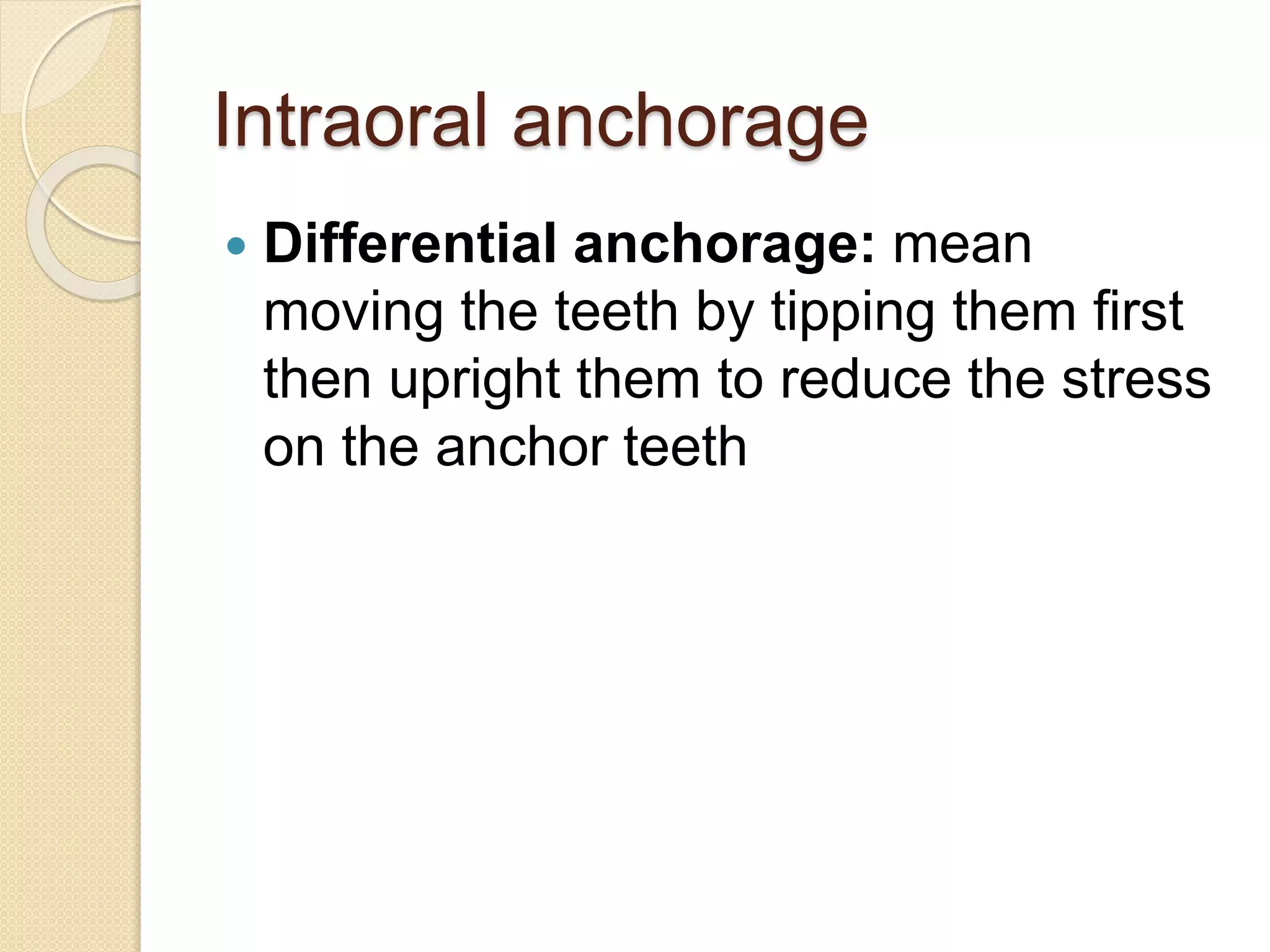 Anchorage in orthodontics- Dr Lubna Abu Alrub | PPTX