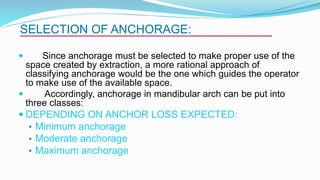 Anchorage in orthodontics | PPTX