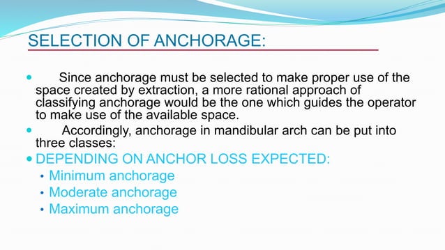 Anchorage in orthodontics | PPTX